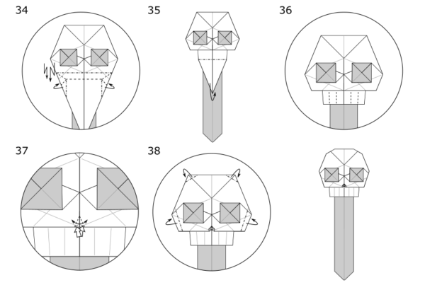 Origami Skull Bookmark - Jo Nakashima